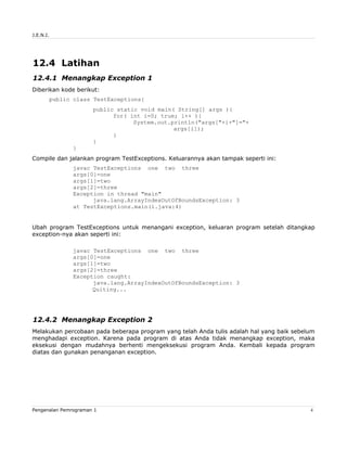 6497 13 penanganan pesan exception | PDF