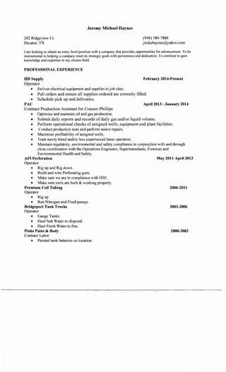 Haynes Resume | PDF