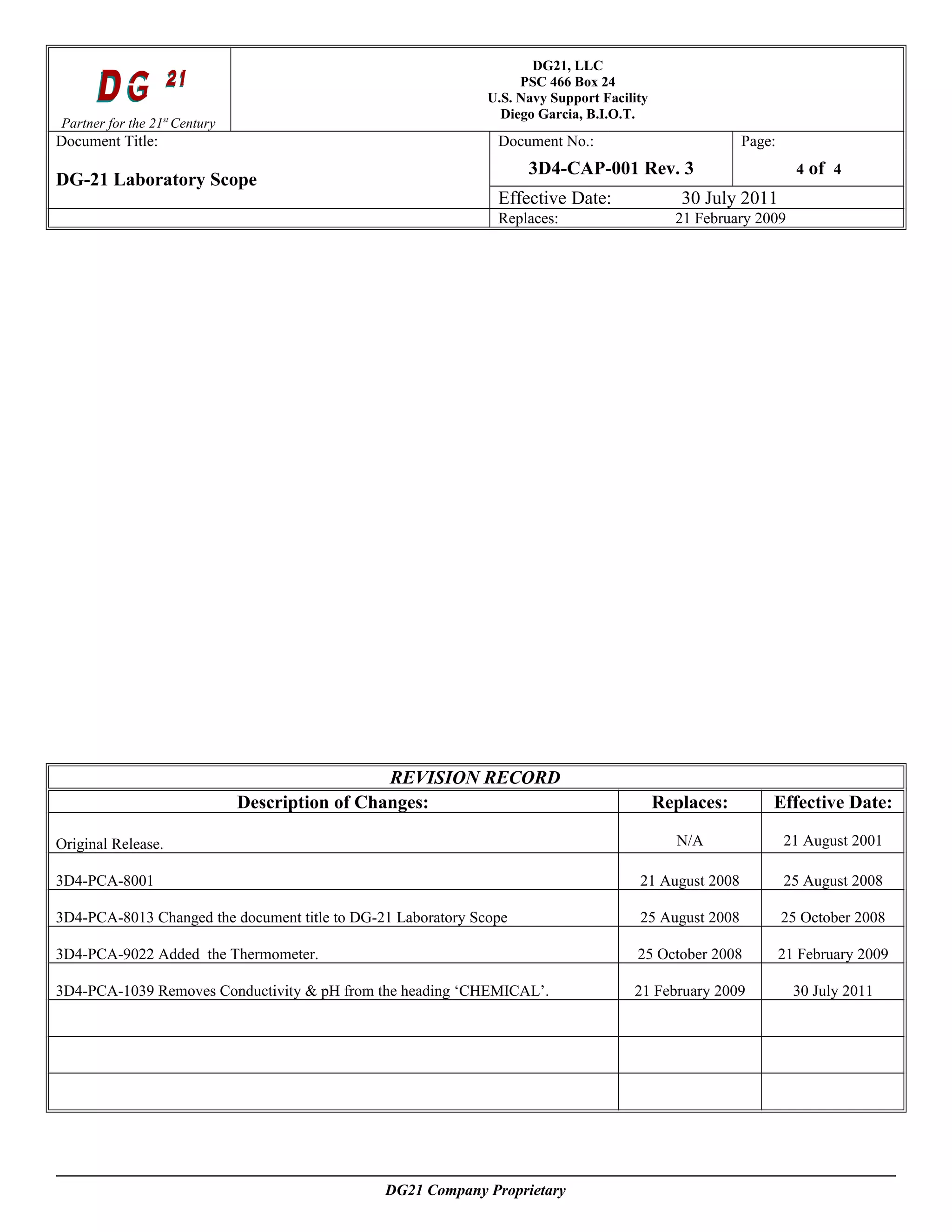 DG-21 CAP 001 Rev 3 | DOC