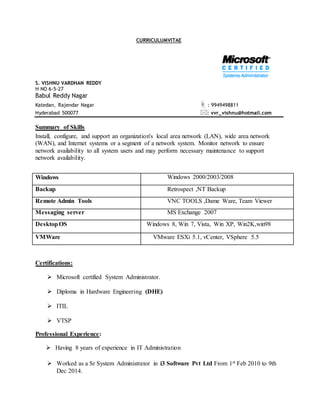 Vishnu Vardhan Reddy -1 | DOCX