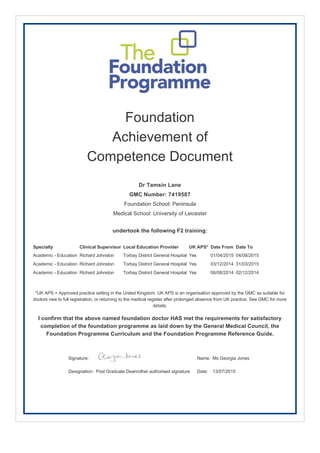 FACDCertificate | PDF