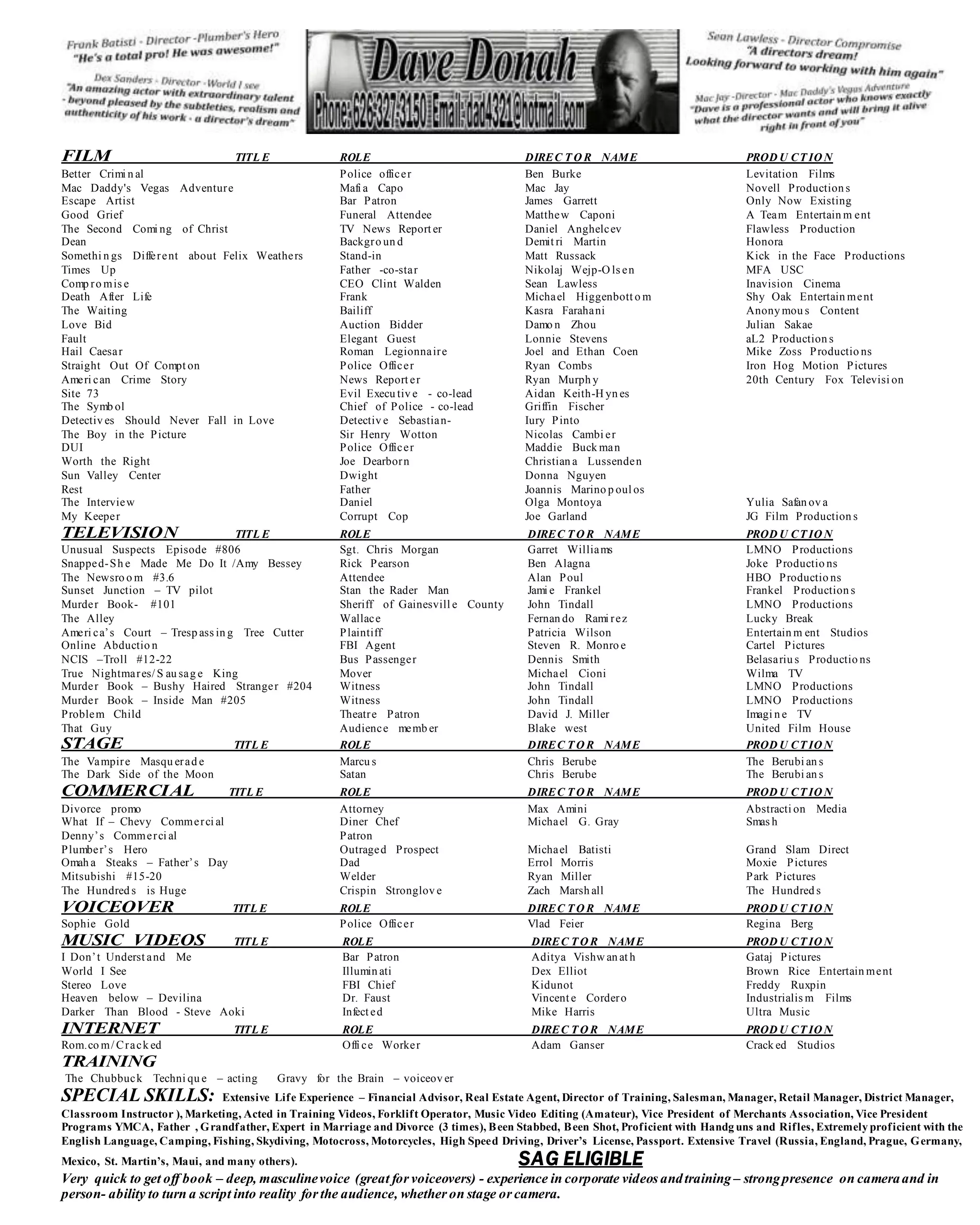 acting resume 10-30-15 | DOCX