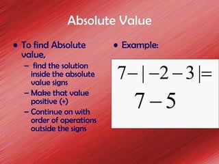 6 4 Absolute Value And Graphing | PPT