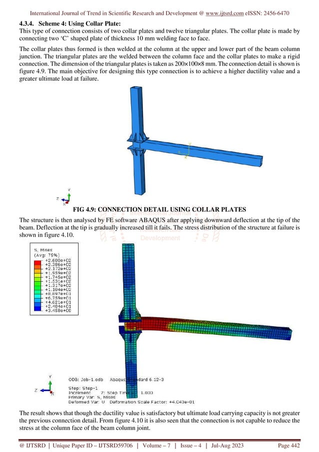 Analysis and Modeling of Steel Square Hollow Beam to Square Hollow ...