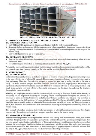 Analysis and Modeling of Steel Square Hollow Beam to Square Hollow ...