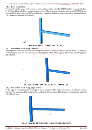 Analysis and Modeling of Steel Square Hollow Beam to Square Hollow ...