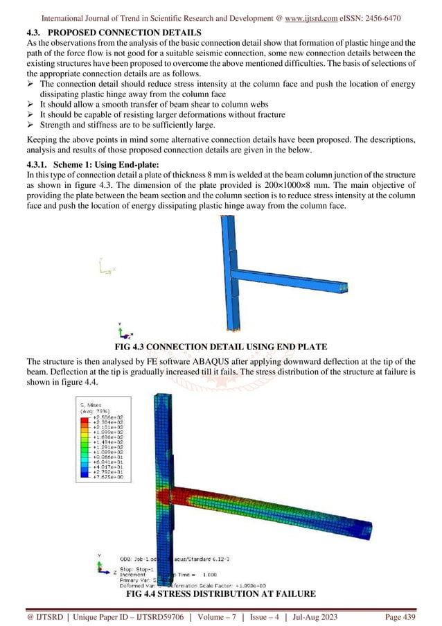 Analysis and Modeling of Steel Square Hollow Beam to Square Hollow ...