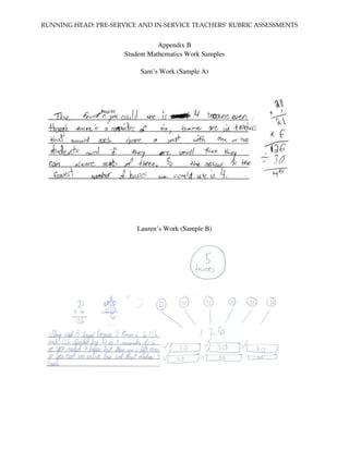 Pre-service and In-service Teachers? Rubric Assessments of Mathem | PDF ...