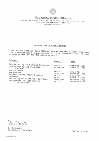 Associate Chartered Institute of Bankers | PDF