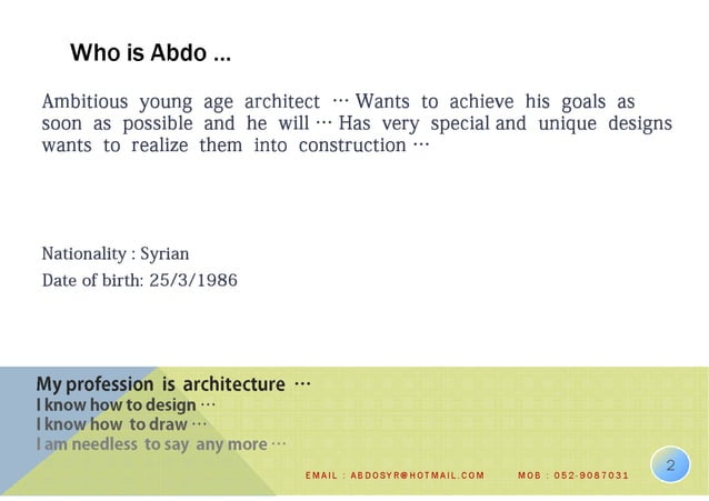 Abdo Awad Daef Allah Portfolio | PDF