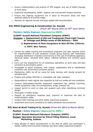 HSE Engineer Resume | PDF