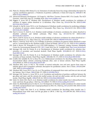 Solubility of sorbic acid in organic mono solvents calculation of Abraham model solute ...
