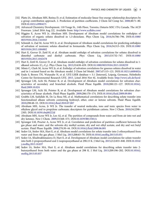 Solubility of sorbic acid in organic mono solvents calculation of ...
