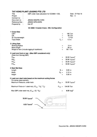 Lifting Plan for INSTALLATION XCR40 & XCR41 by using Crawler Crane ...