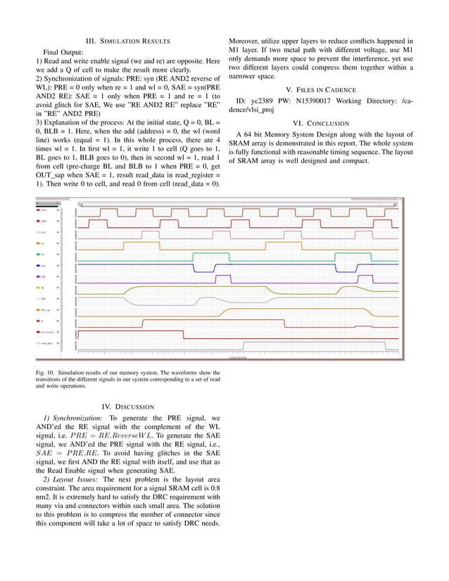 64 bit sram memory: design paper | PDF
