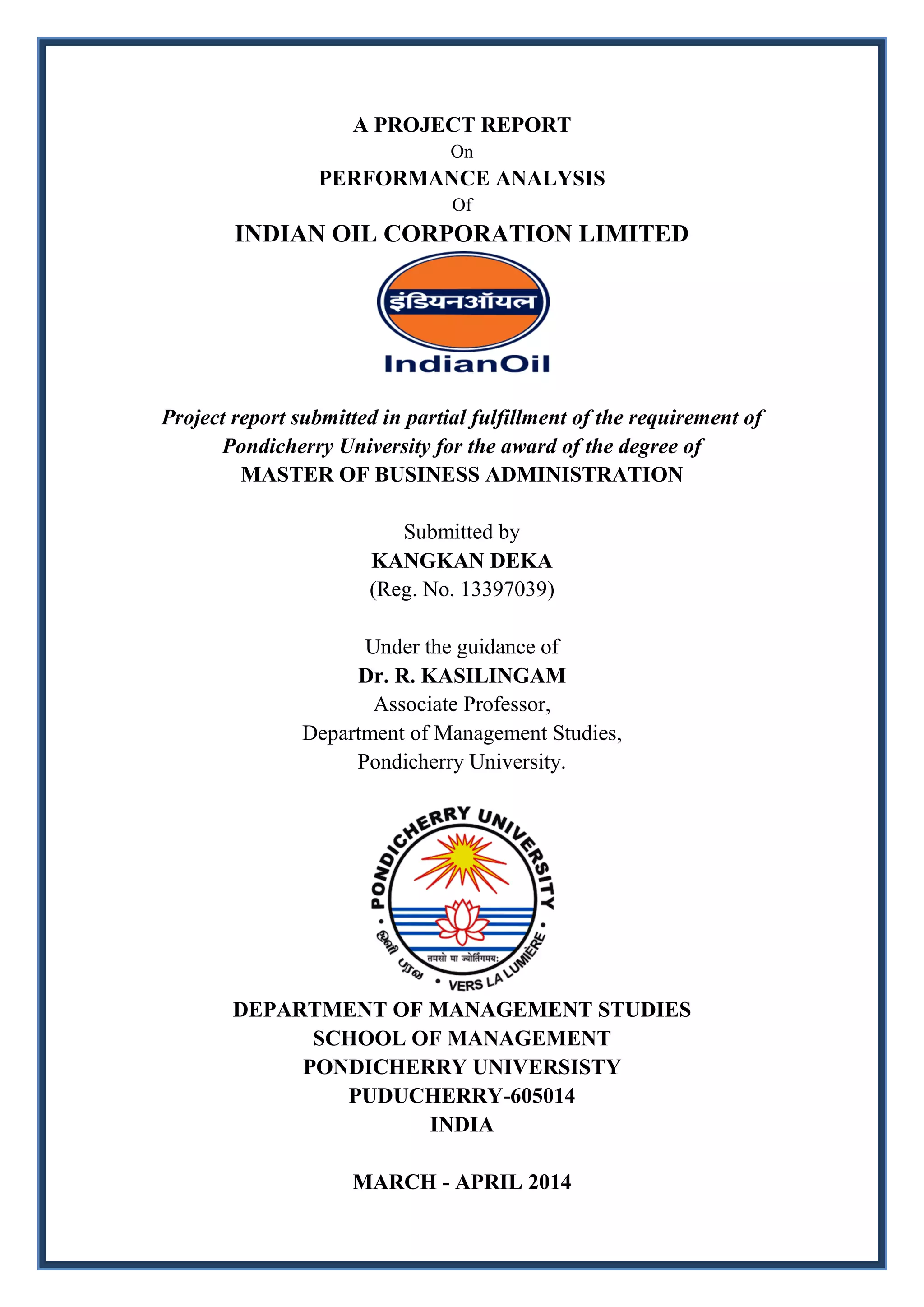 IOCL PERFORMANCE ANALYSIS | PDF