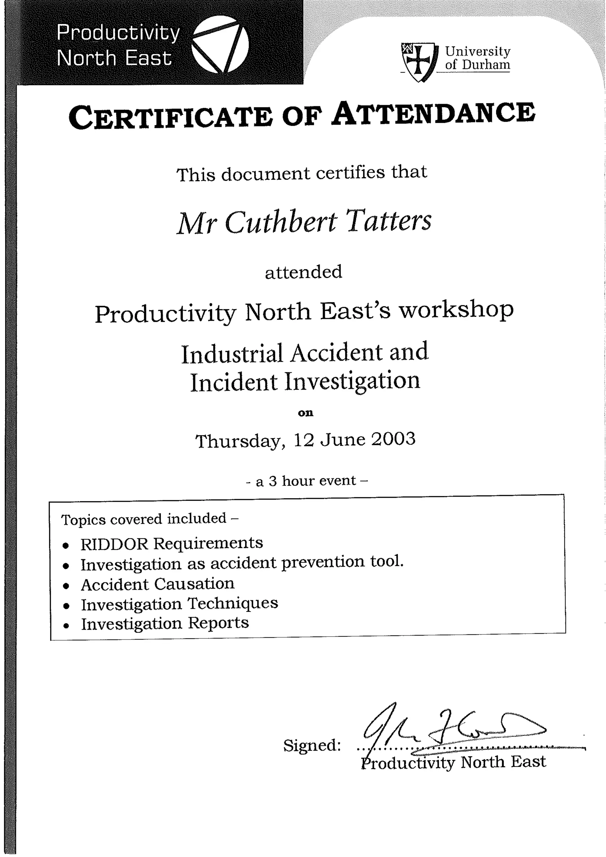 Industrial Accident and Incident Investigation Training | PDF