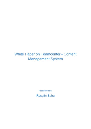 White Paper on Teamcenter | PDF
