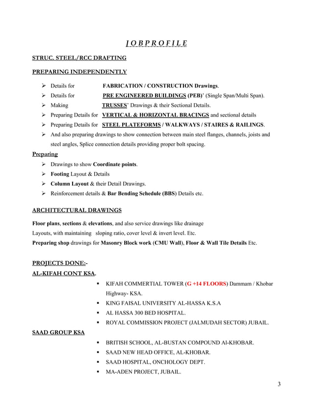 SYED QUADRI (SR.DRAFTSMAN(CIVIL,STRUCTURAL)) | PDF