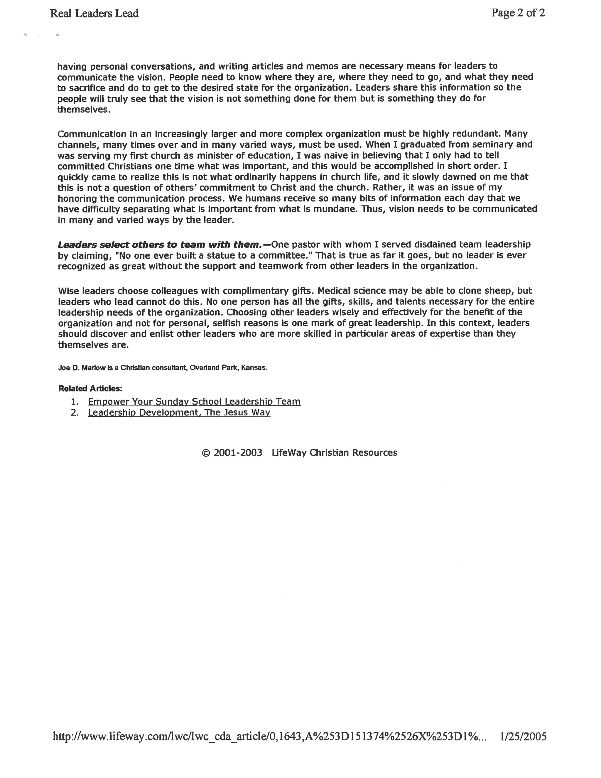 Real Leaders Lead | PDF