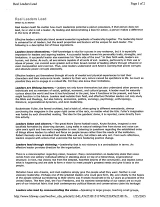 Real Leaders Lead | PDF