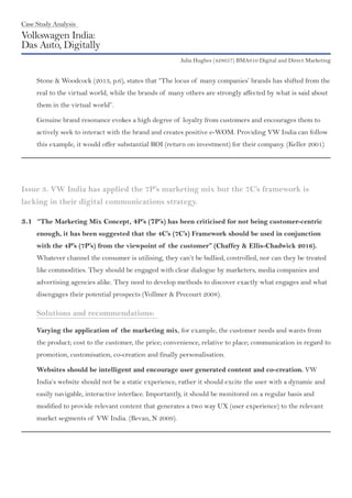 VW India Case Study Anaylsis_JuliaHughes_BMA610-2 | PDF | Automotive ...