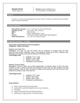Deepika_Developer_Resume | PDF