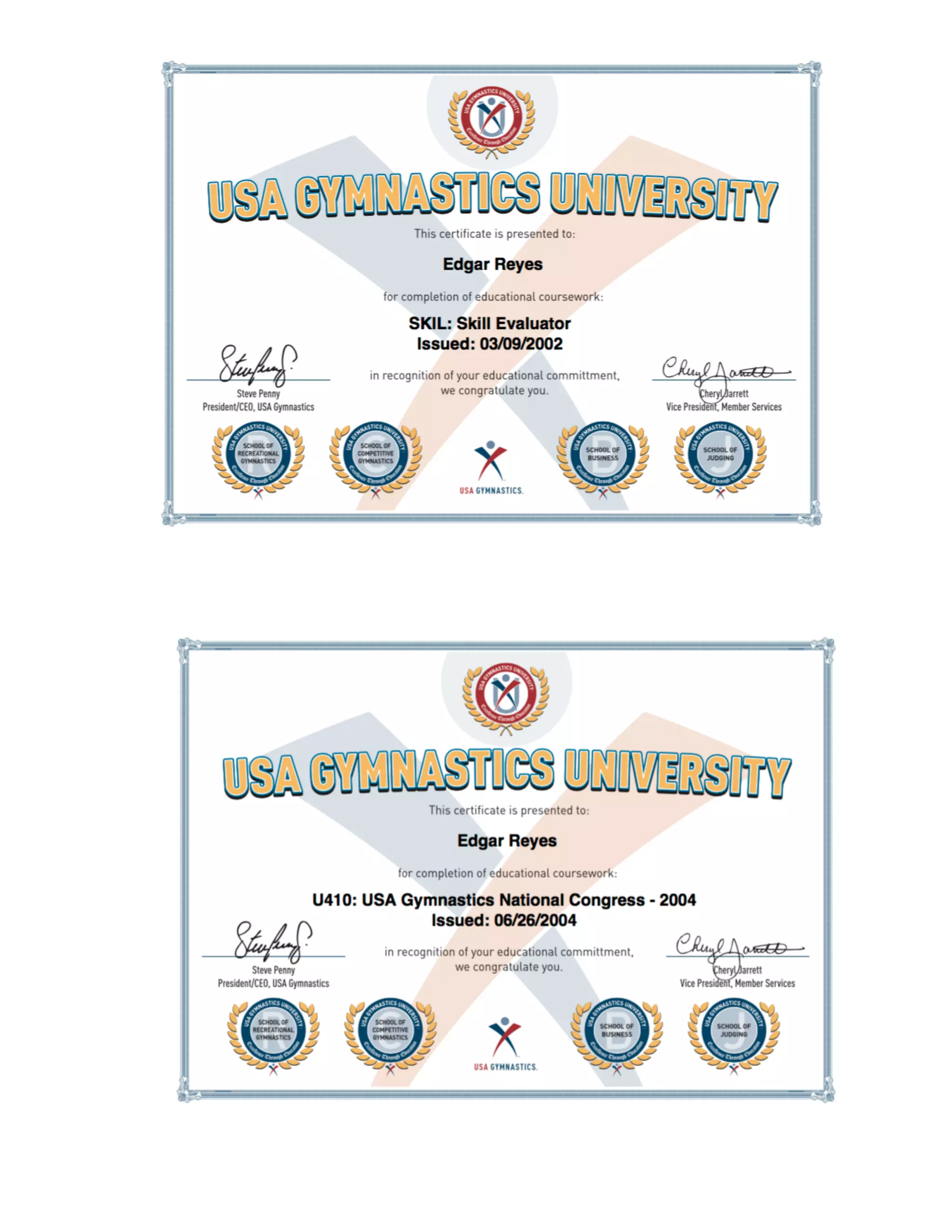 Gymnastics certificates pdf | PDF