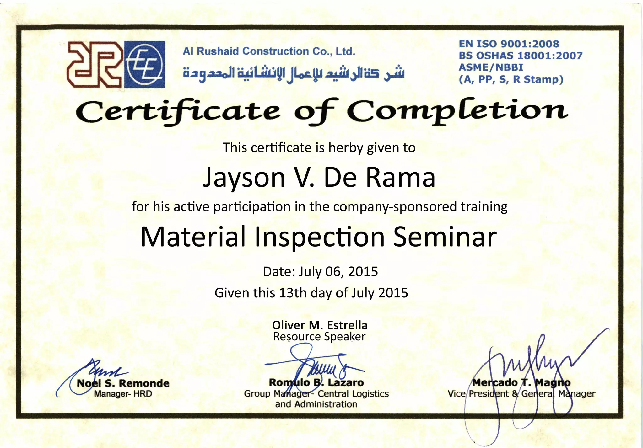 5_Material Inspection-Seminar | PPT