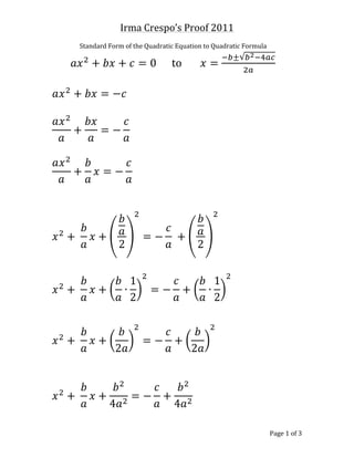 Standard Form Formula
