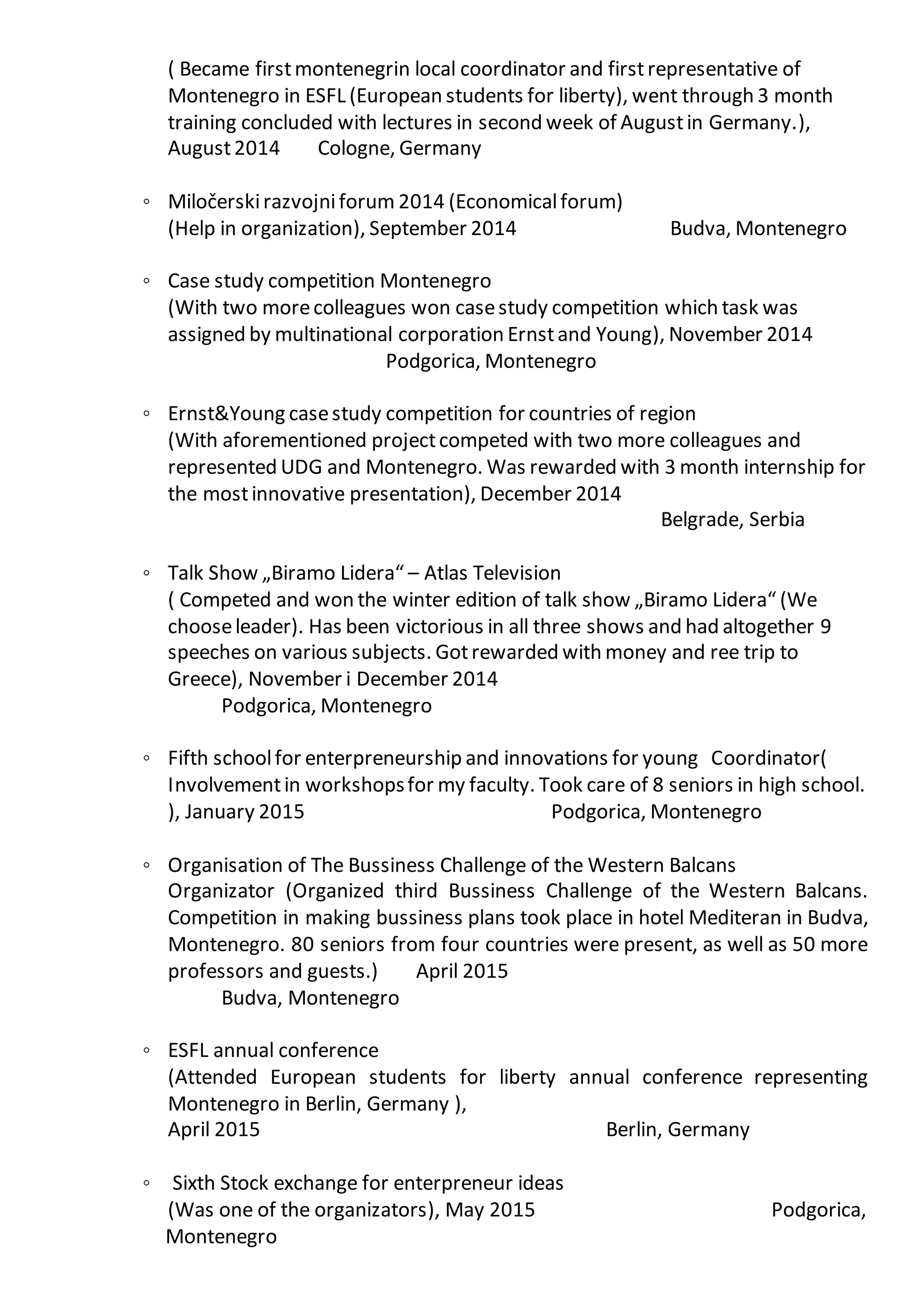 Balsa Lompar CV - engleski jezik | DOCX