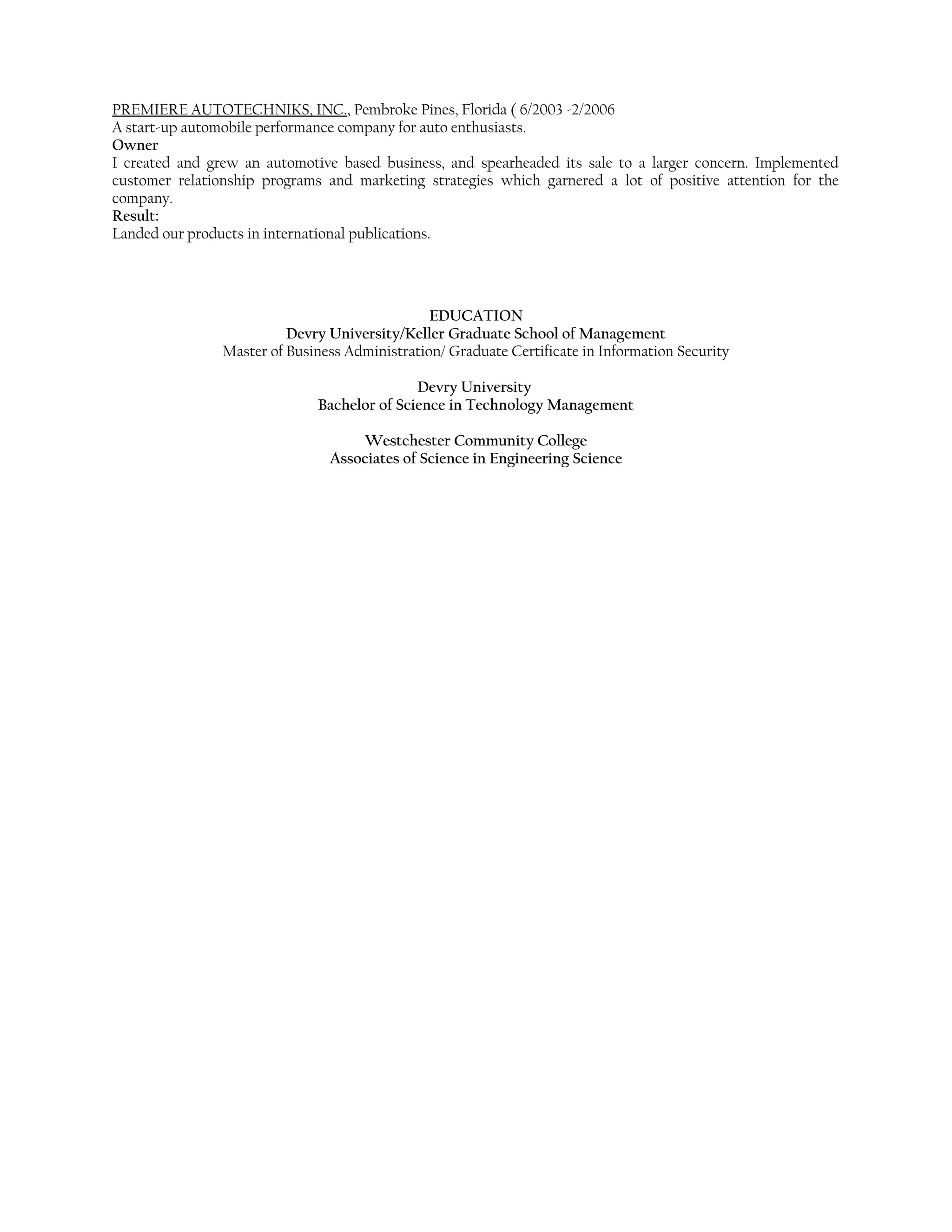 Allen Karl Revised Resume | PDF