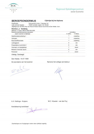 03-04 - MBO Detailhandel + cijferlijst - 14Jul99 | PDF