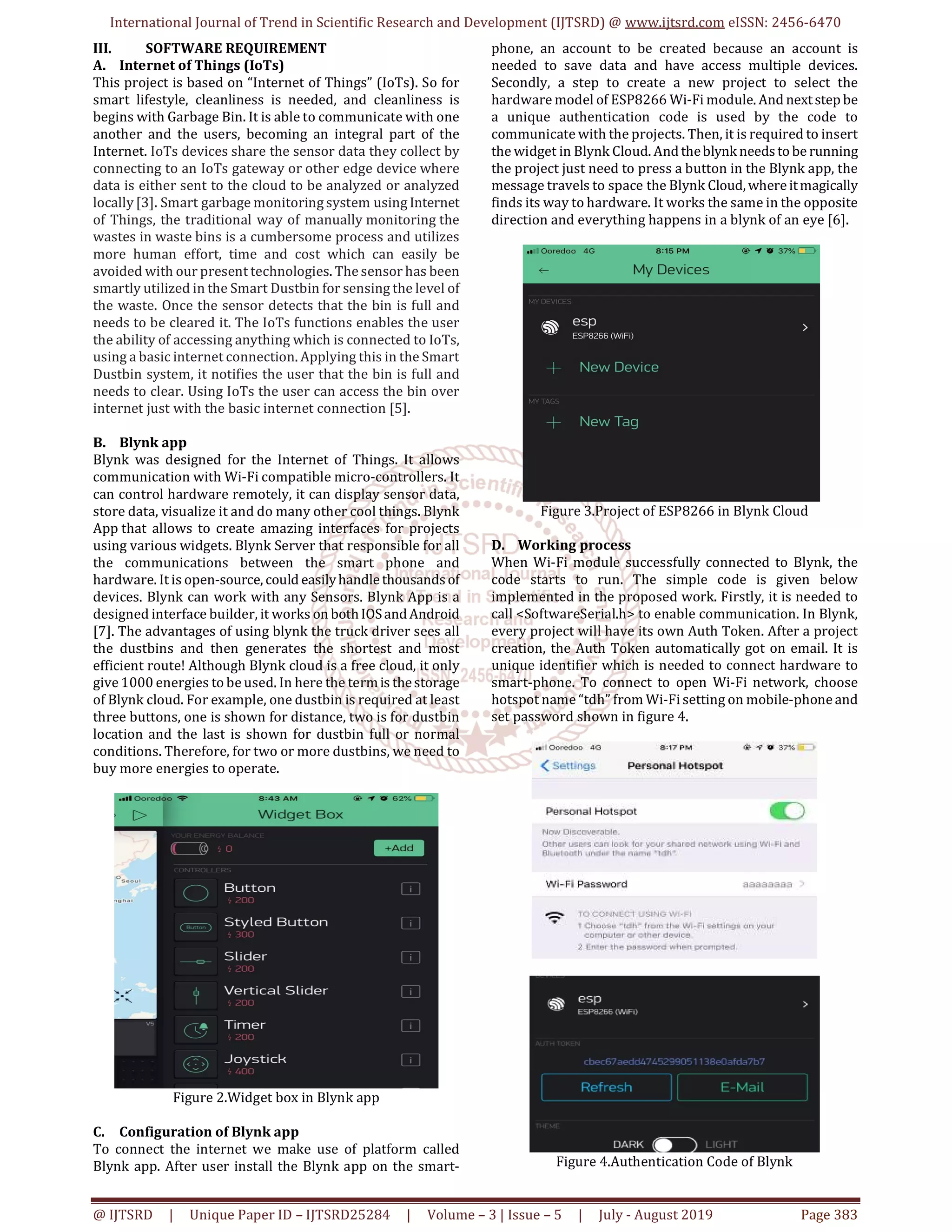 Monitoring Section of IoTs Smart Garbage System | PDF