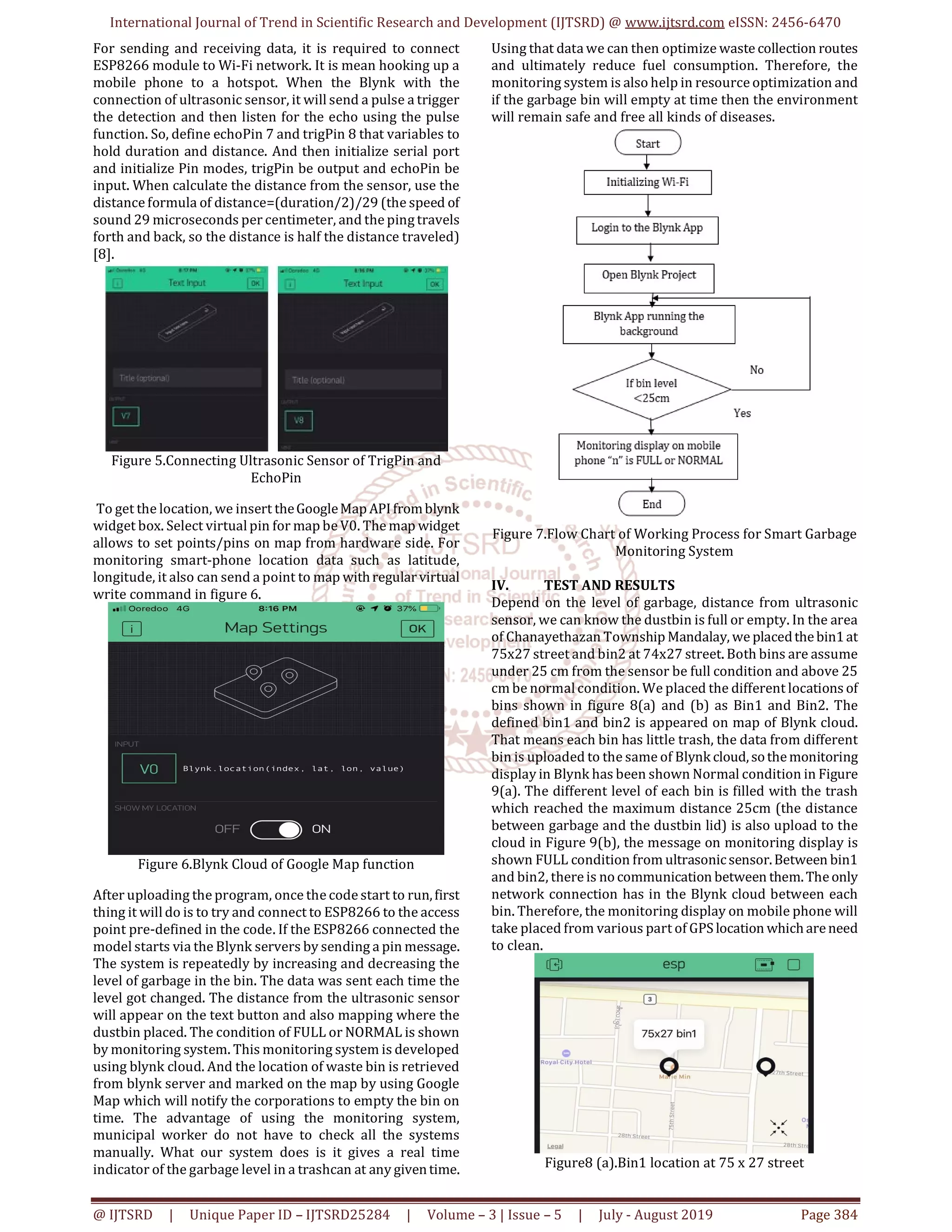 Monitoring Section of IoTs Smart Garbage System | PDF