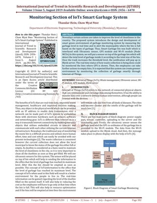 Monitoring Section of IoTs Smart Garbage System | PDF