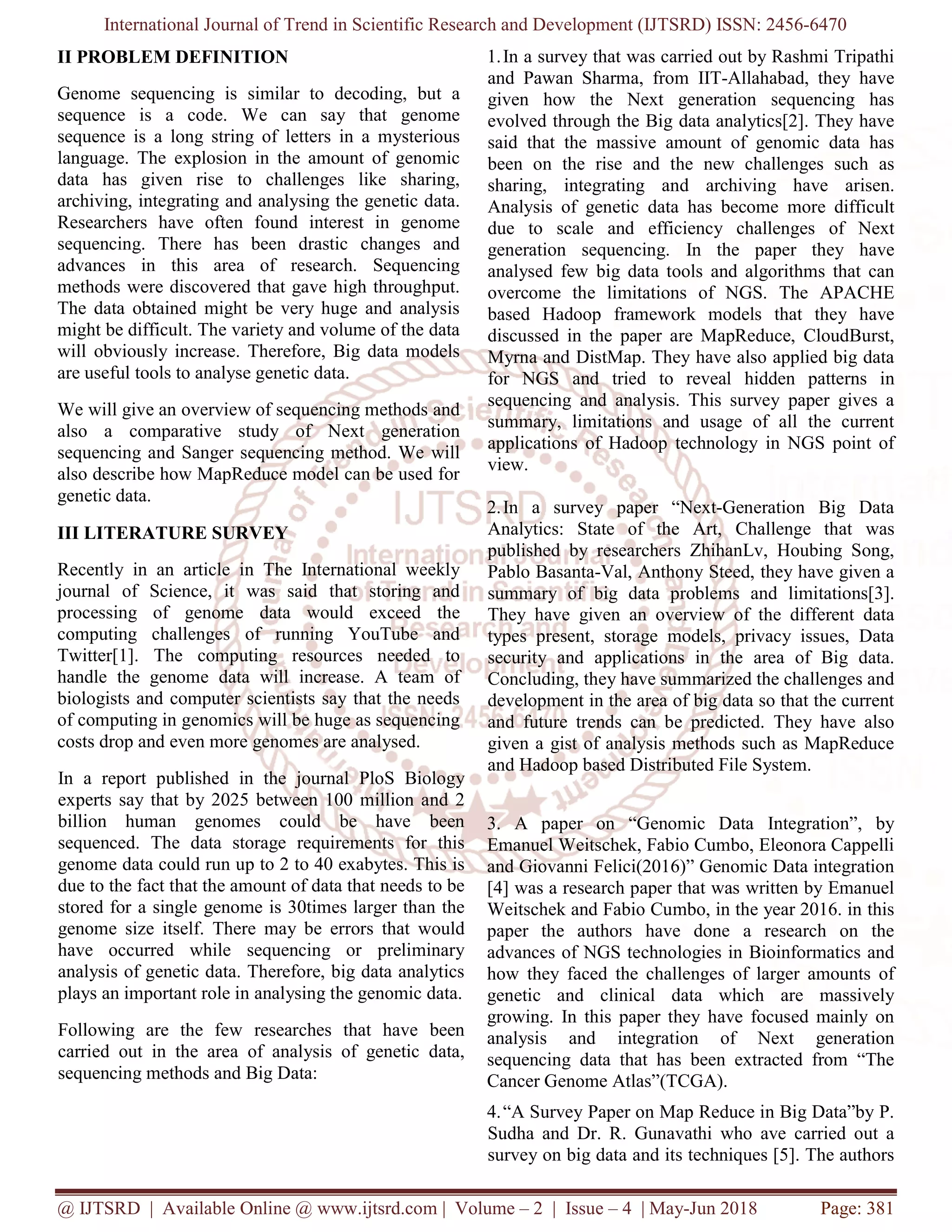 Next Generation Sequencing in Big Data | PDF