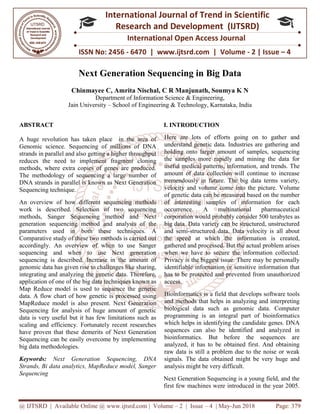 Next Generation Sequencing in Big Data | PDF