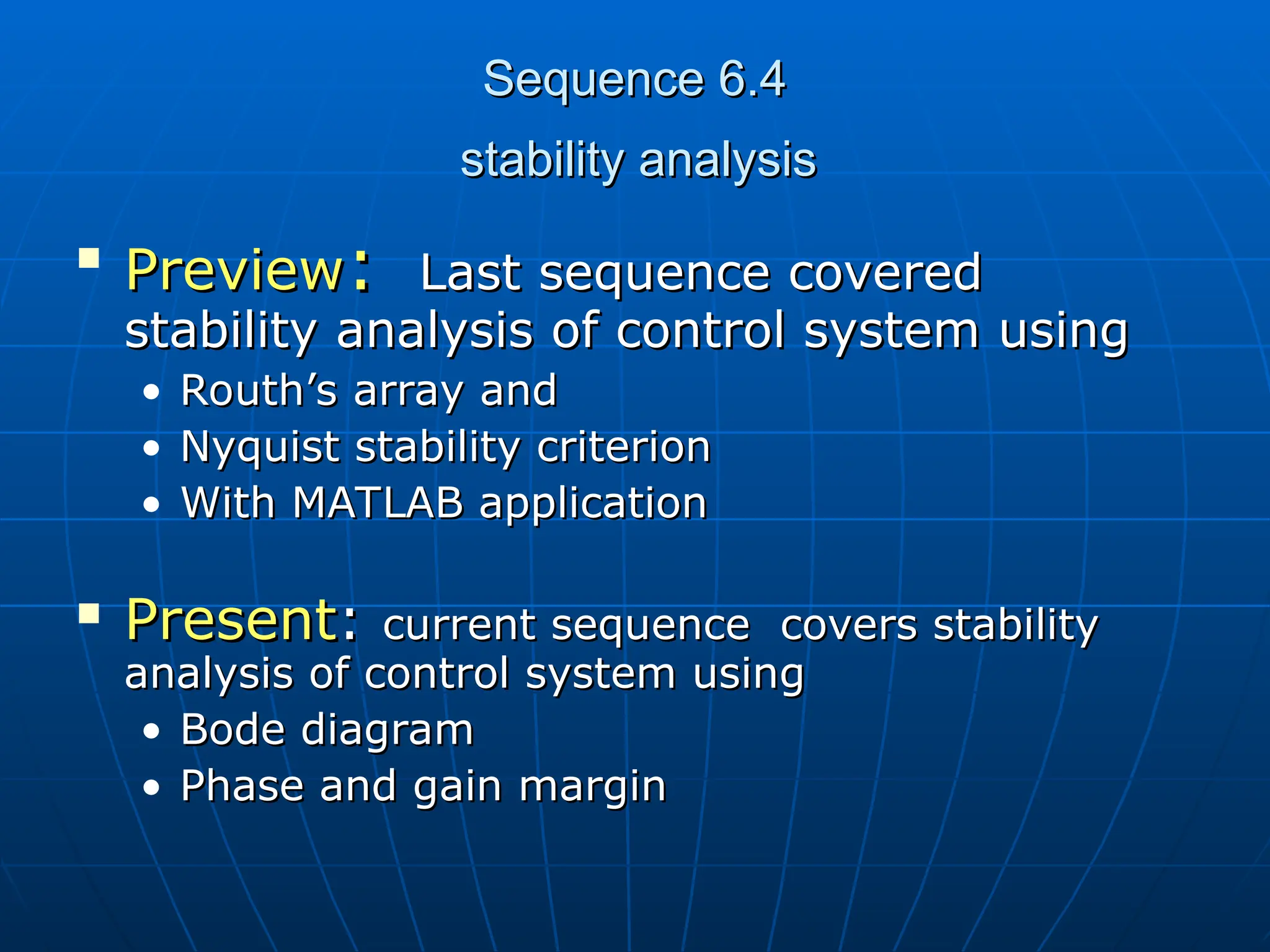 automatic control systems stability analysis .ppt