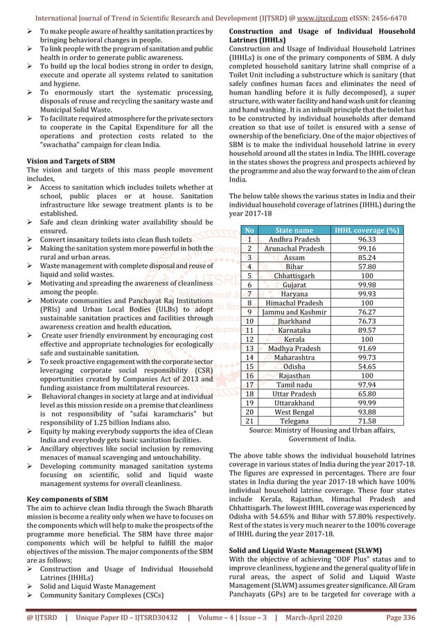 Swach Bharat Abhiyan Challenges and Prospects | PDF