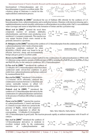 Synthesis of 1,5 Benzodiazepines A Review | PDF