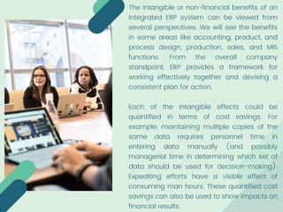 The intangible or non-financial benefits of an integrated ERP system | PDF