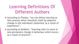 Theories of Learning | PPTX
