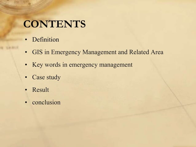 GIS in emergency management | PPTX | Computer Networking | Computing