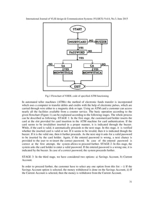 EVALUATION OF ATM FUNCTIONING USING VHDL AND FPGA | PDF | Programming Languages | Computing