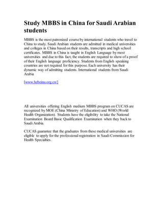 65. study mbbs in china for saudi arabian students | DOCX