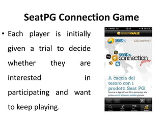 Seat PG connection game - Gamification in customer engagement | PPTX