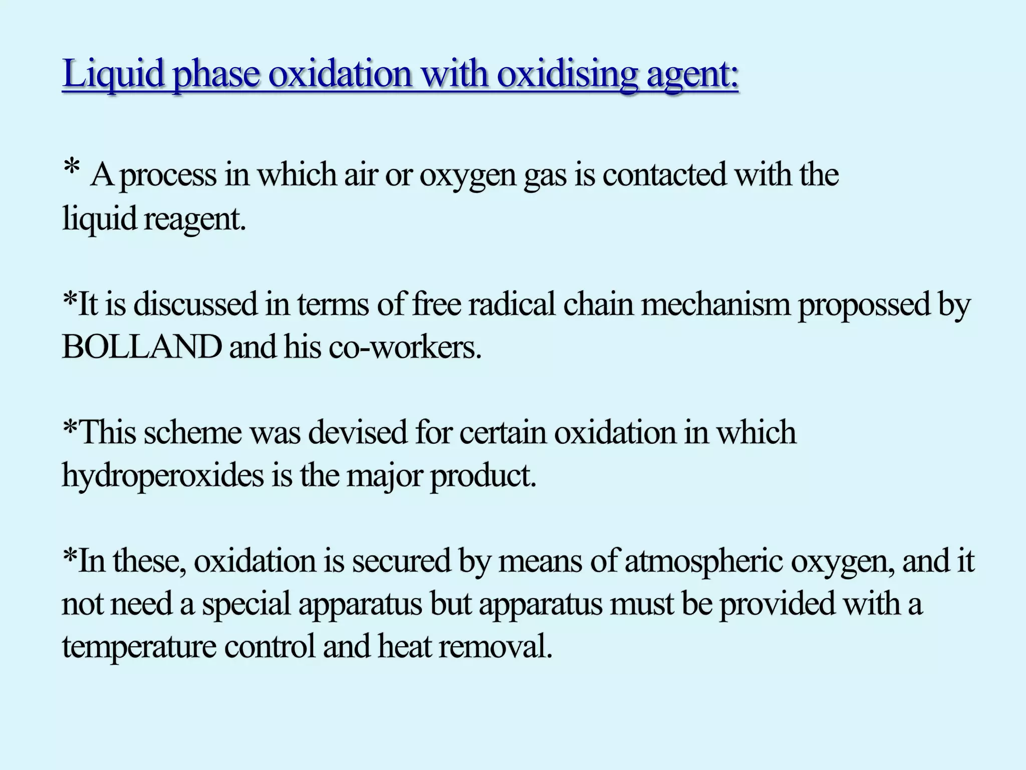 OXIDATION [PHARMACEUTICAL PROCESS CHEMISTRY] | PPTX