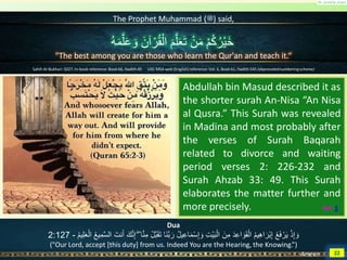 Al Quran (Chapter 65): Surah At Talaq [Divorce] | PDF | Islam | Religion & Spirituality