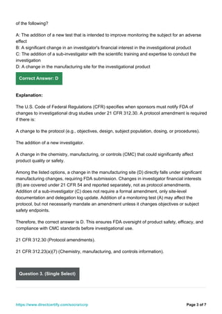 CCRP Practice Test Questions Answers.... | PDF